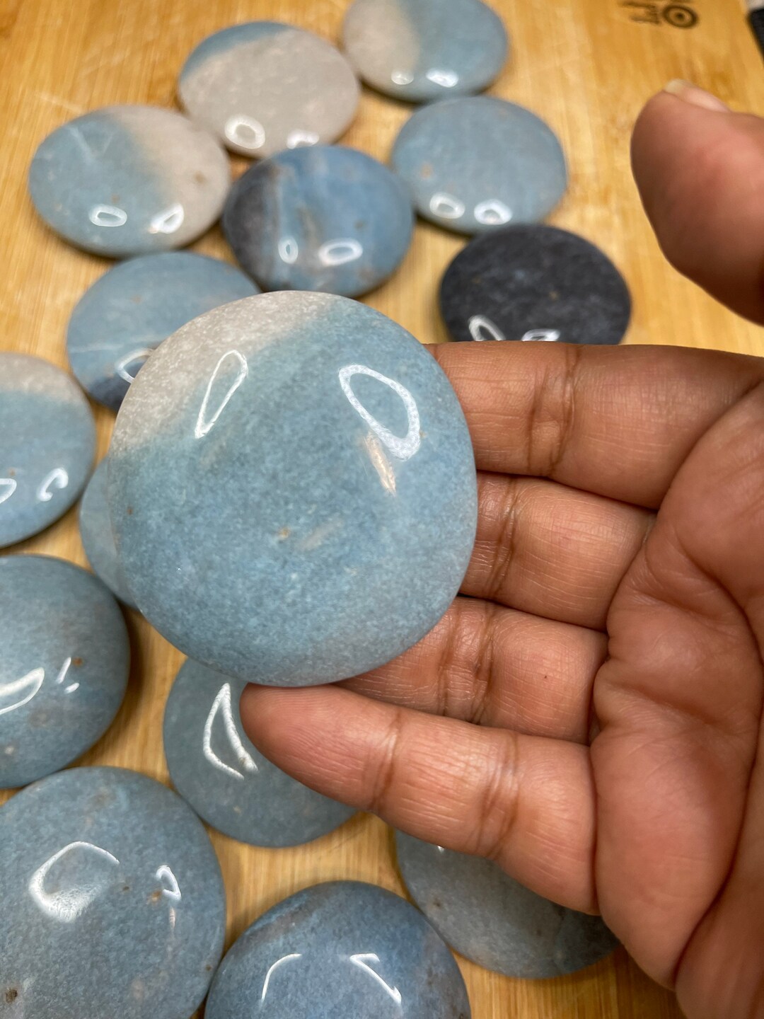 Trolleite Palm Stone - Blue Trolleite - Etsy