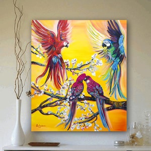 Australian Parrots Digital Art Print, Parrots Wall Art, Exotic Birds ...
