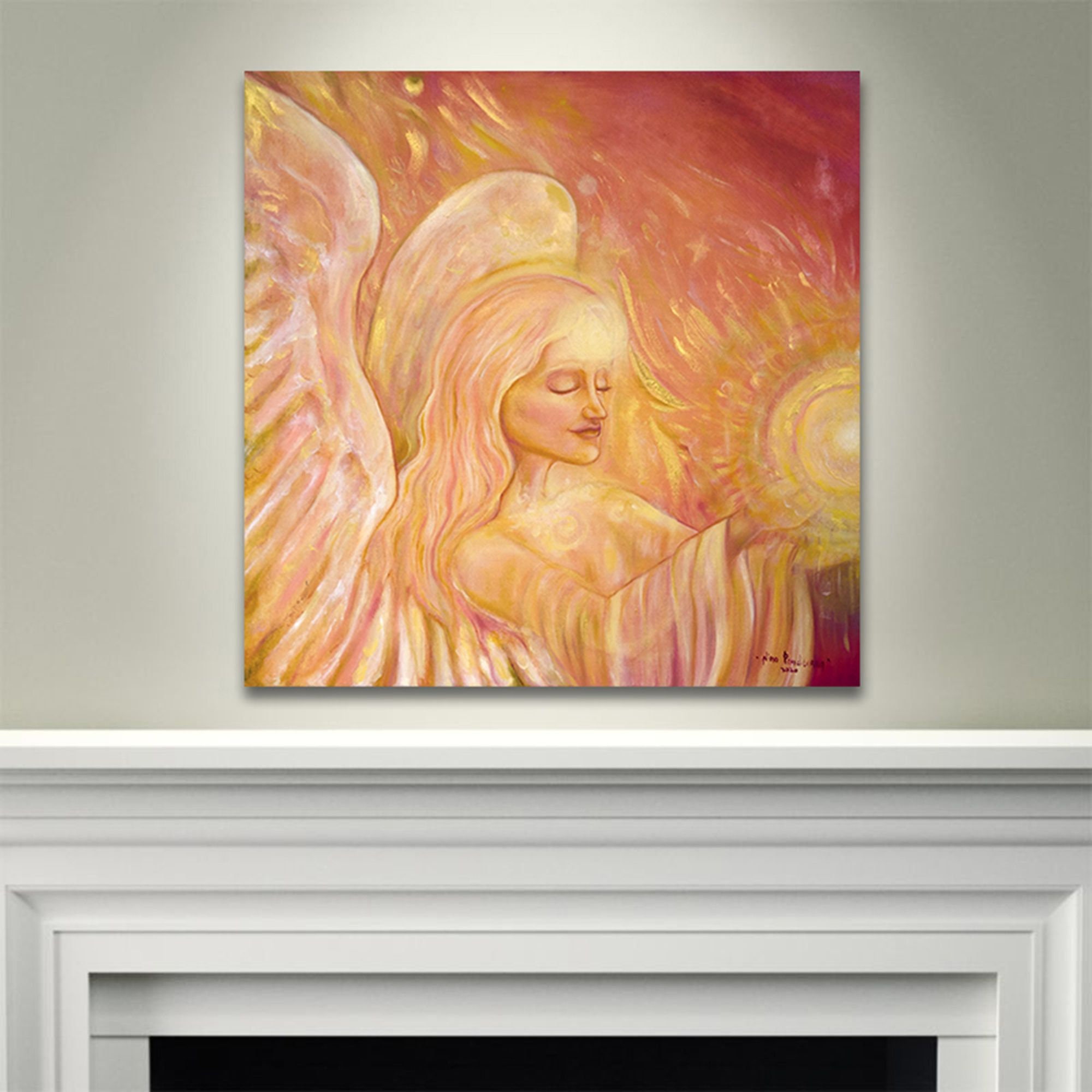 Angel of Light Original Oil Painting, Angels Oil Painting, Messanger of ...
