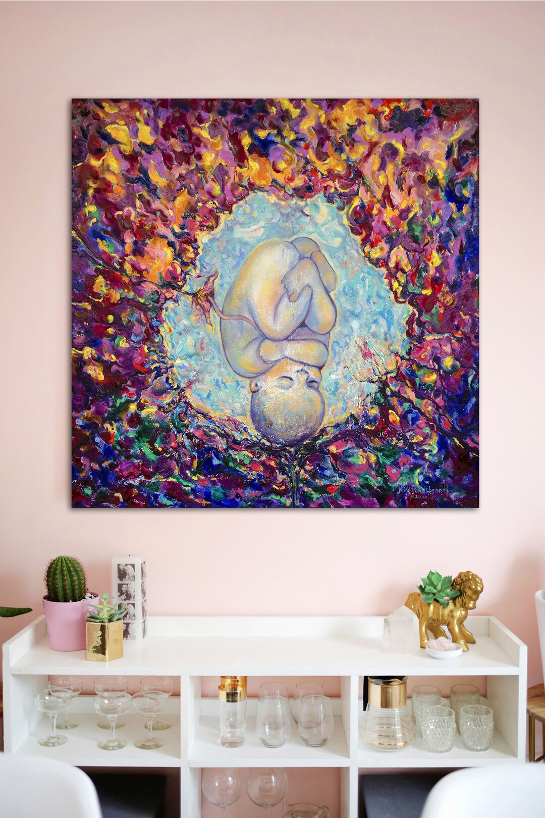 Birth of Life Digital Art Print Pregnancy Art Baby in a Womb Digital ...
