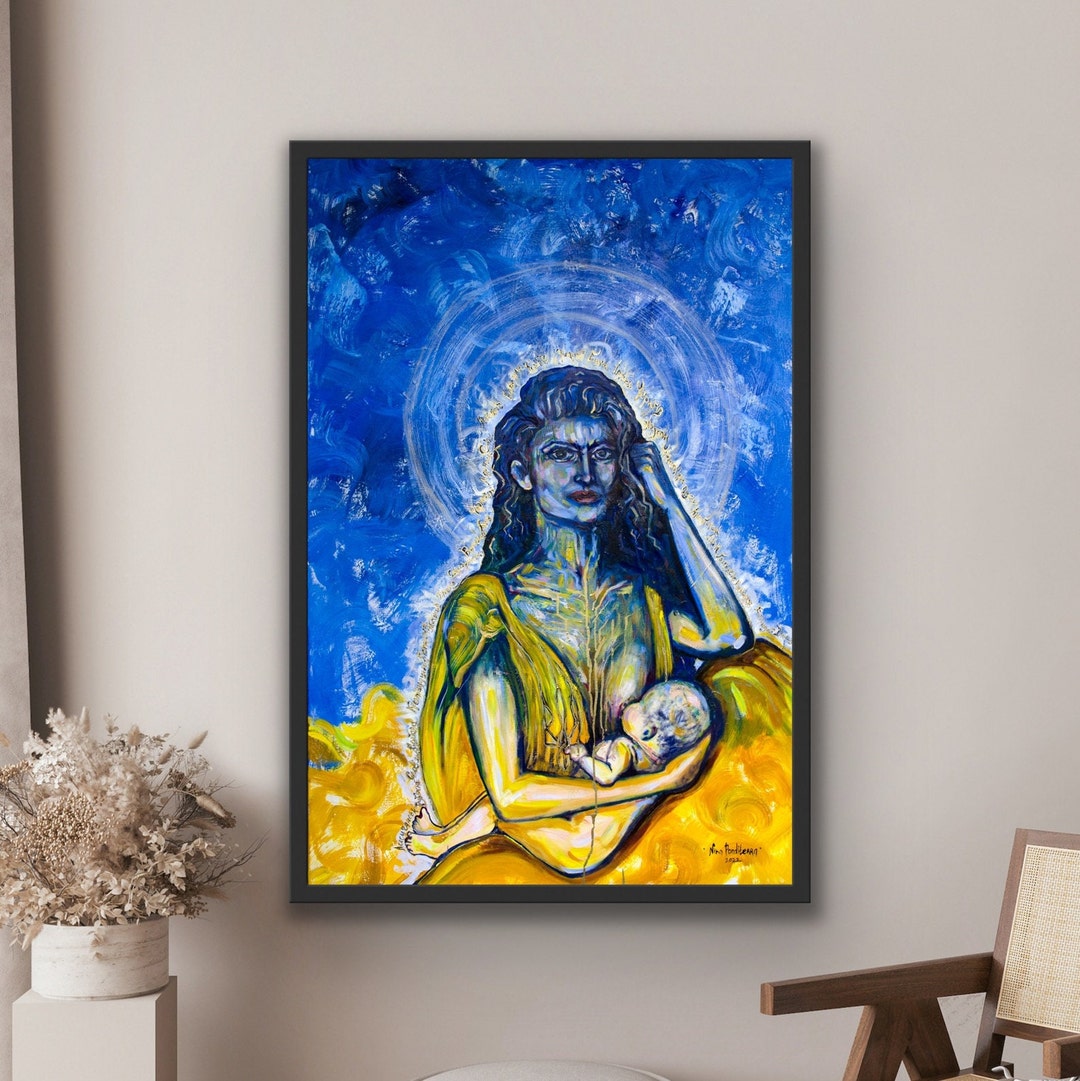 Mother Ukraine Digital Art Print Modern Art Woman Portrait Print ...
