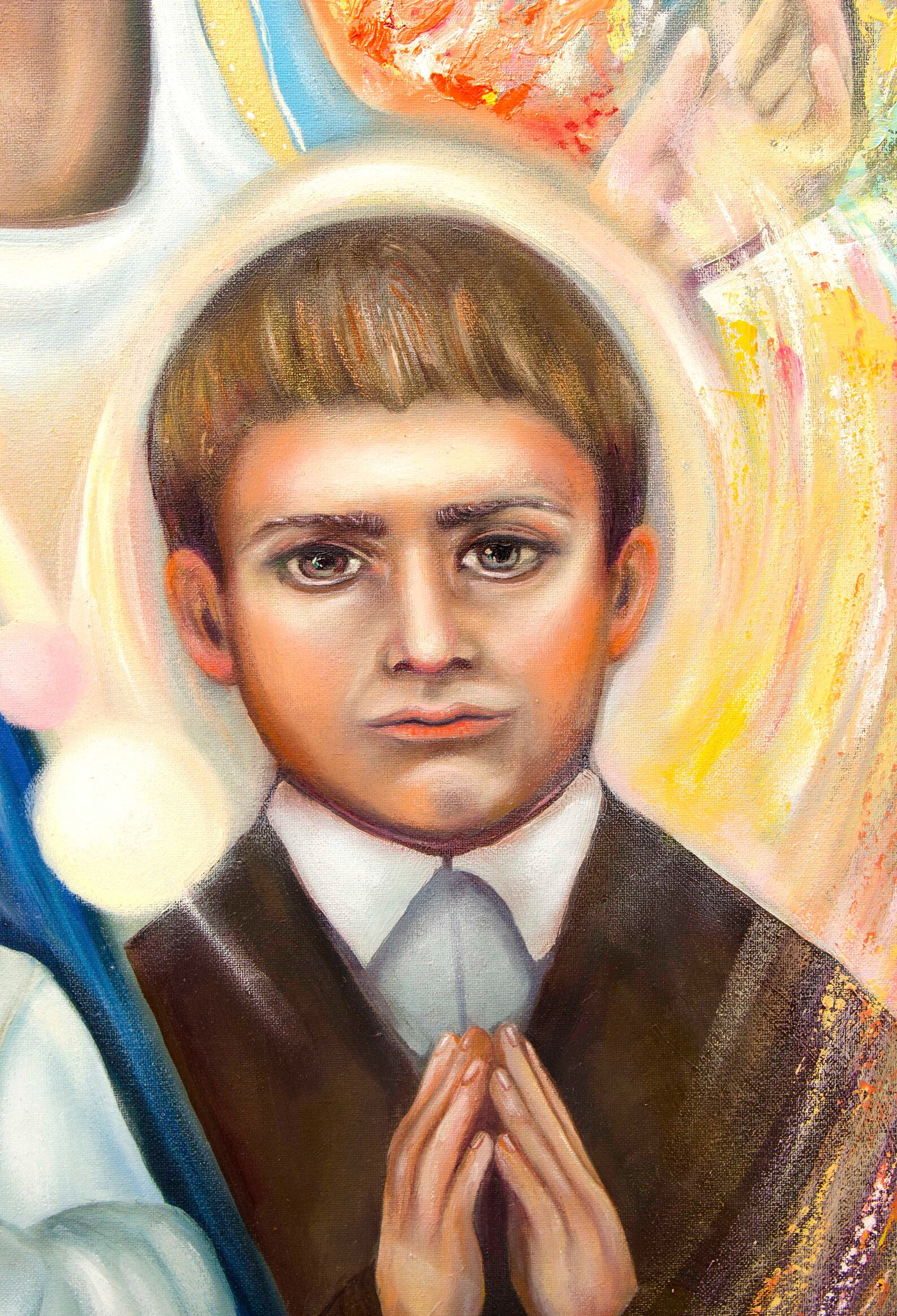 Virgin Mary Apparition in Fatima Original Oil Painting on Canvas ...