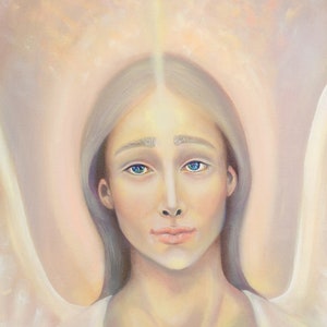 Archangel Anael Original Oil Painting, Angel of Love Oil Painting ...