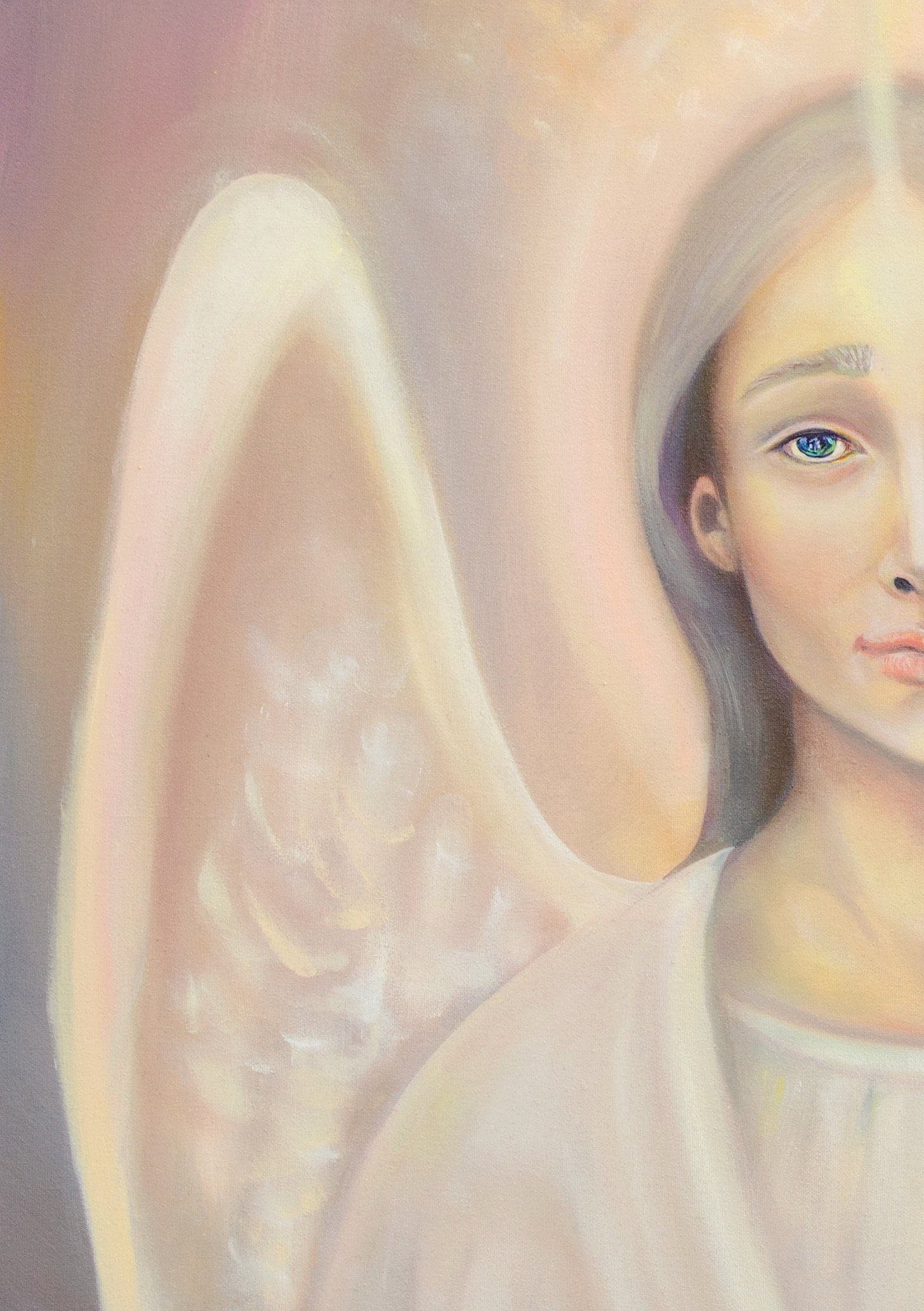 Archangel Anael Original Oil Painting, Angel of Love Oil Painting ...