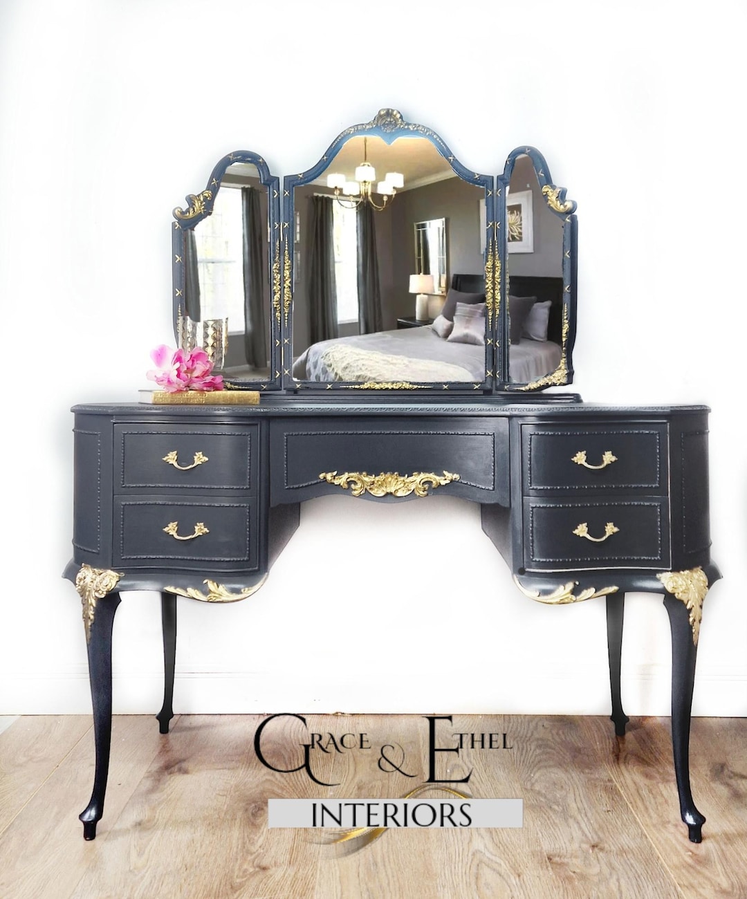 Olympus Dressing Table Dark Grey - Etsy