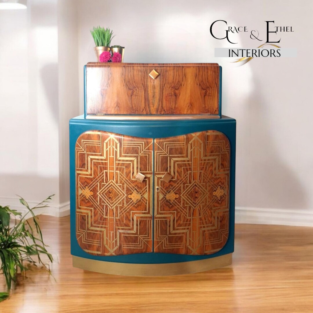 Art Deco Cocktail Cabinet, Rivington Drinks Cabinet,cocktail Cabinet ...