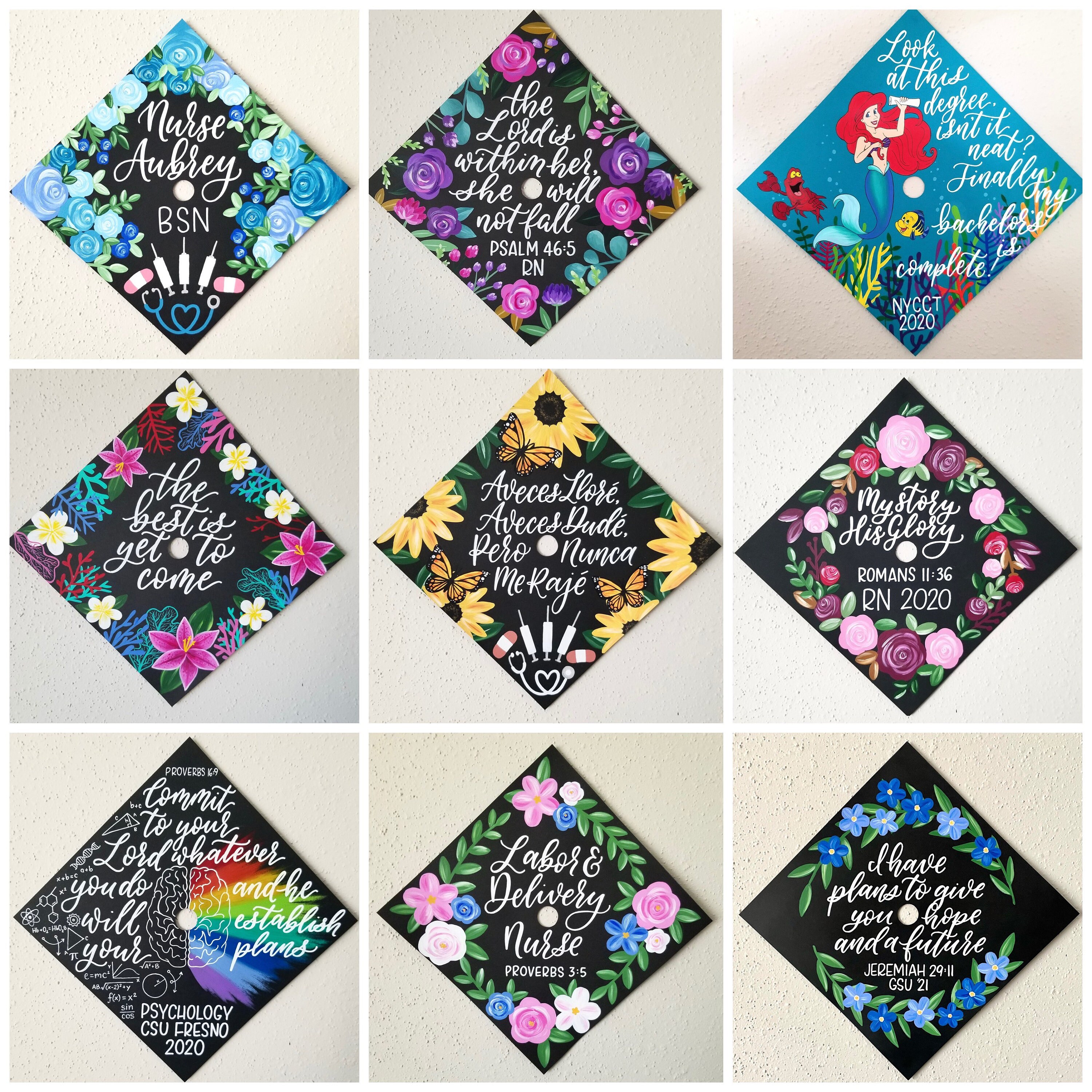 Custom Graduation Cap Hand-painted Graduation Cap - Etsy