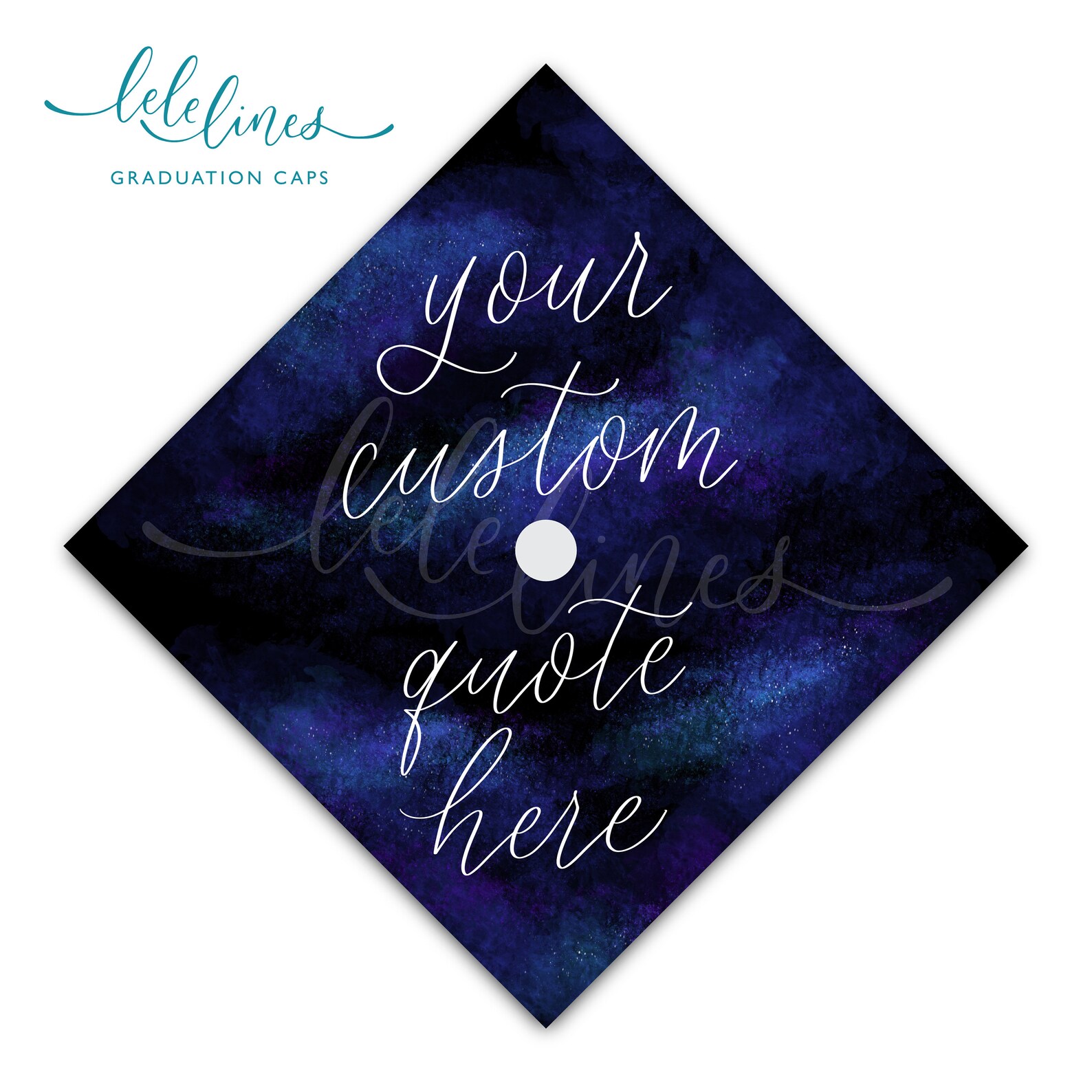 Galaxy Custom Grad Cap Topper / Printed Graduation Cap Topper / Space ...