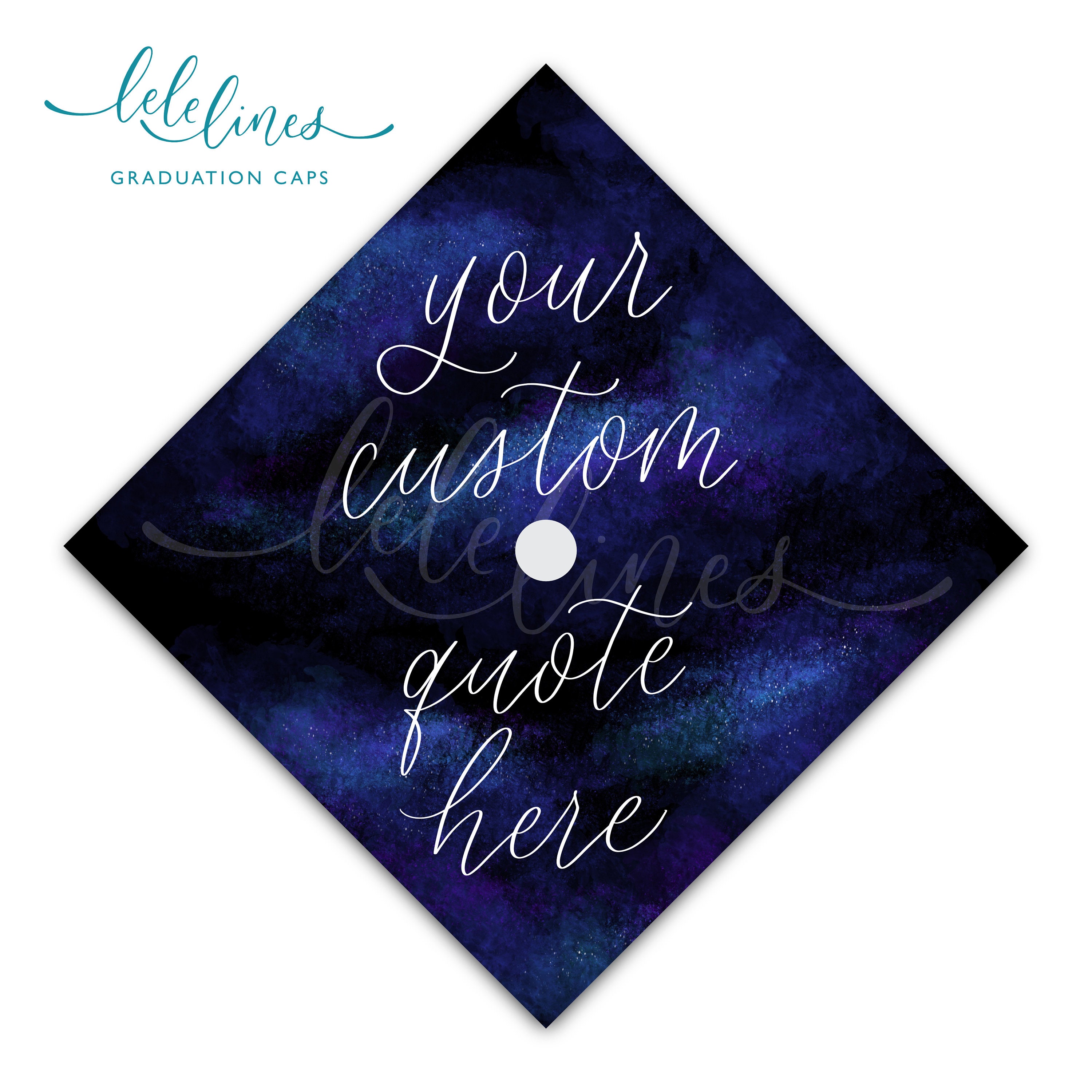 Galaxy Custom Grad Cap Topper / Printed Graduation Cap Topper / Space ...
