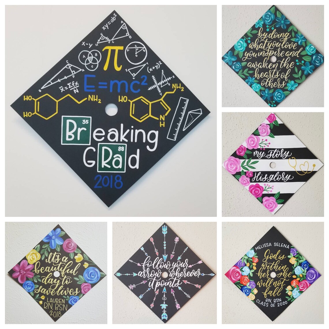 Custom Graduation Cap Hand-painted Graduation Cap - Etsy