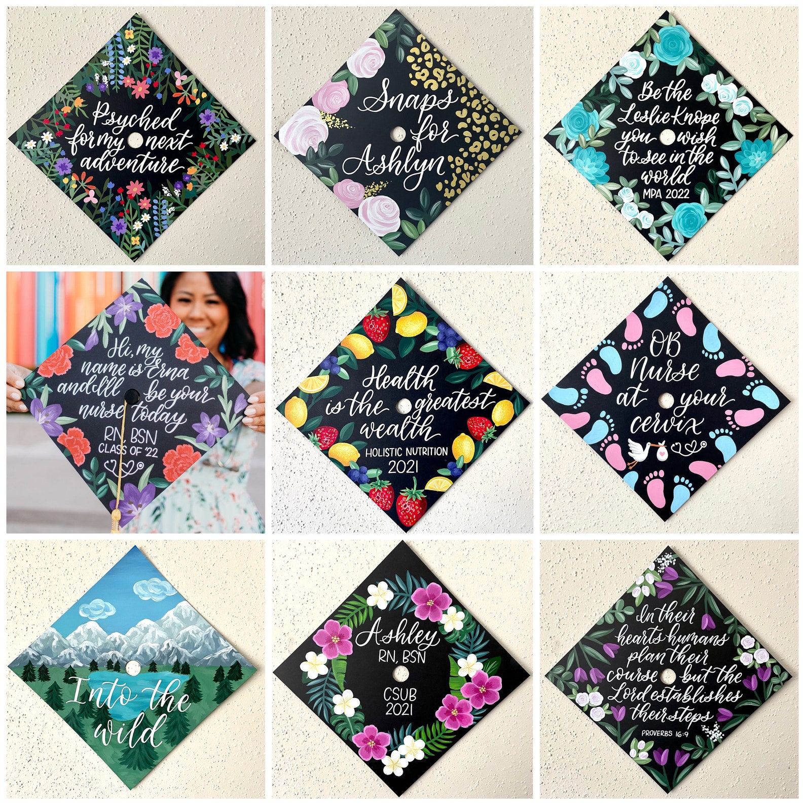 Custom Graduation Cap Hand-painted Graduation Cap - Etsy