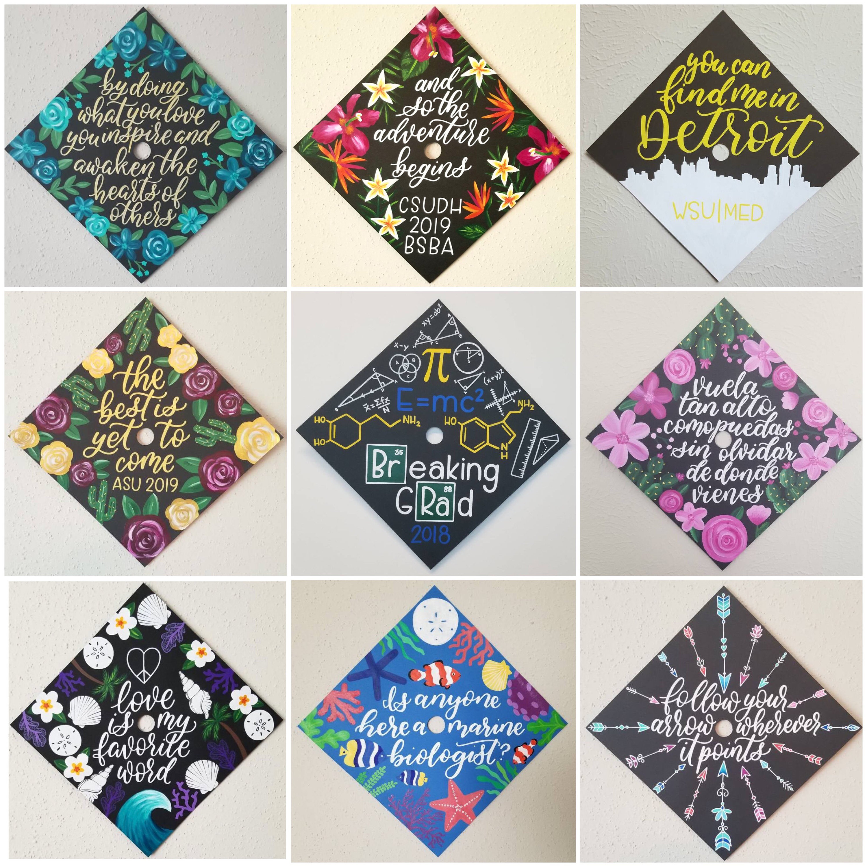 Custom Graduation Cap Hand-painted Graduation Cap - Etsy