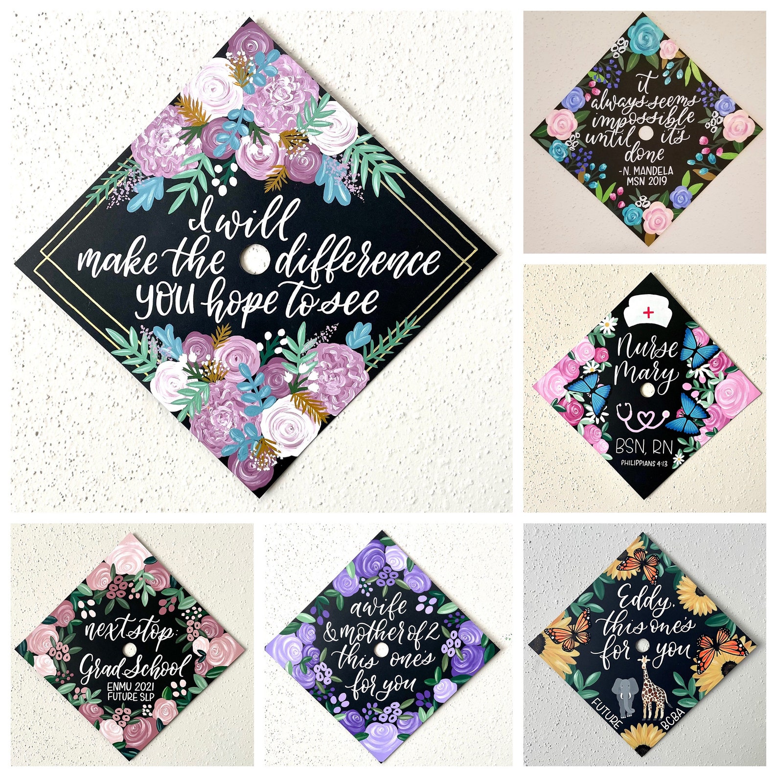 Custom Graduation Cap Hand-painted Graduation Cap - Etsy