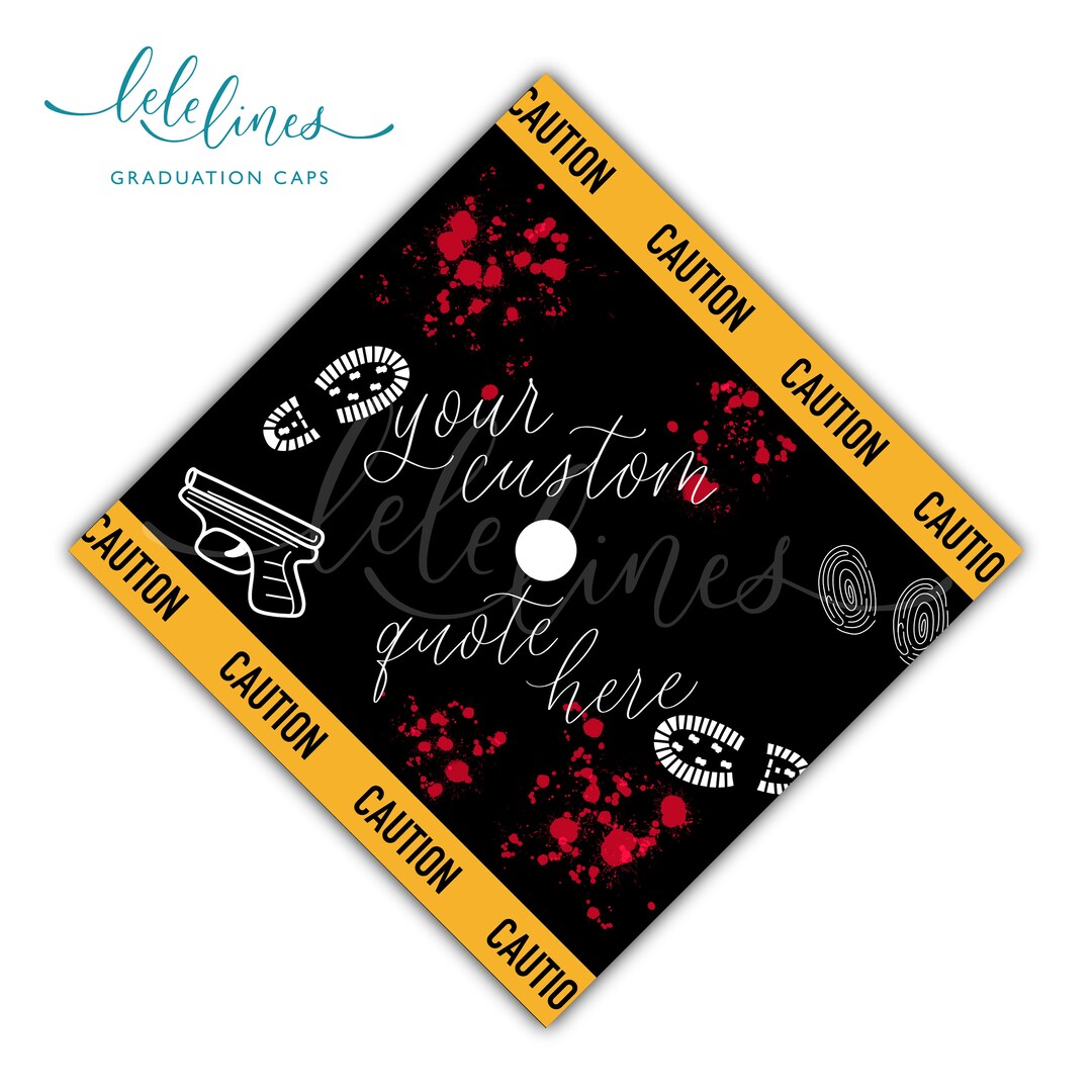 Criminal Justice Graduation Cap Topper / Custom Printed Graduation Cap ...
