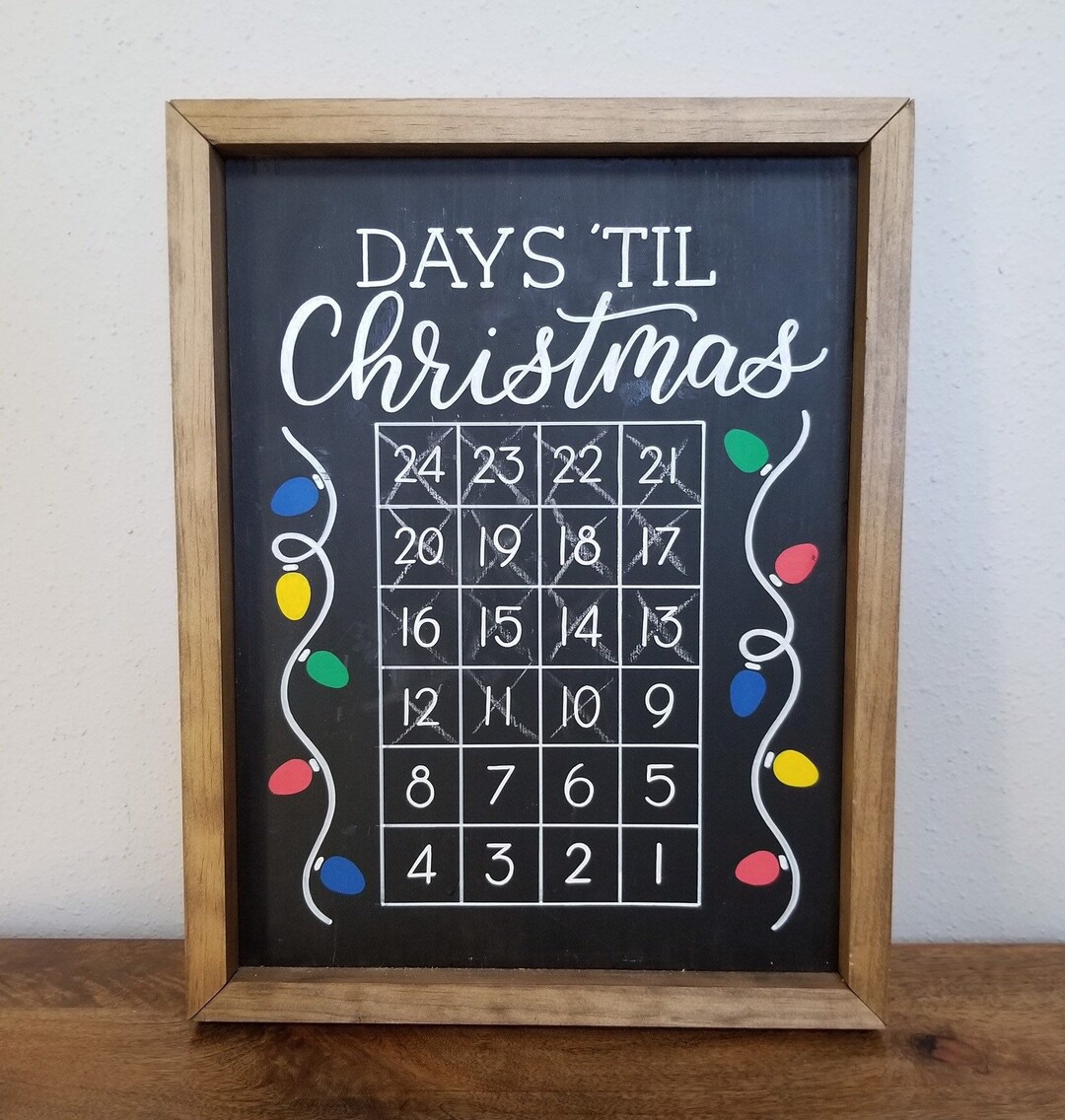 Christmas Countdown Christmas Decor Days Until Christmas - Etsy