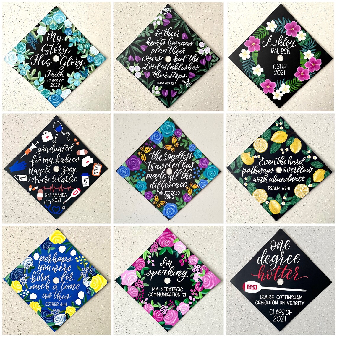 Custom Graduation Cap Hand-painted Graduation Cap - Etsy