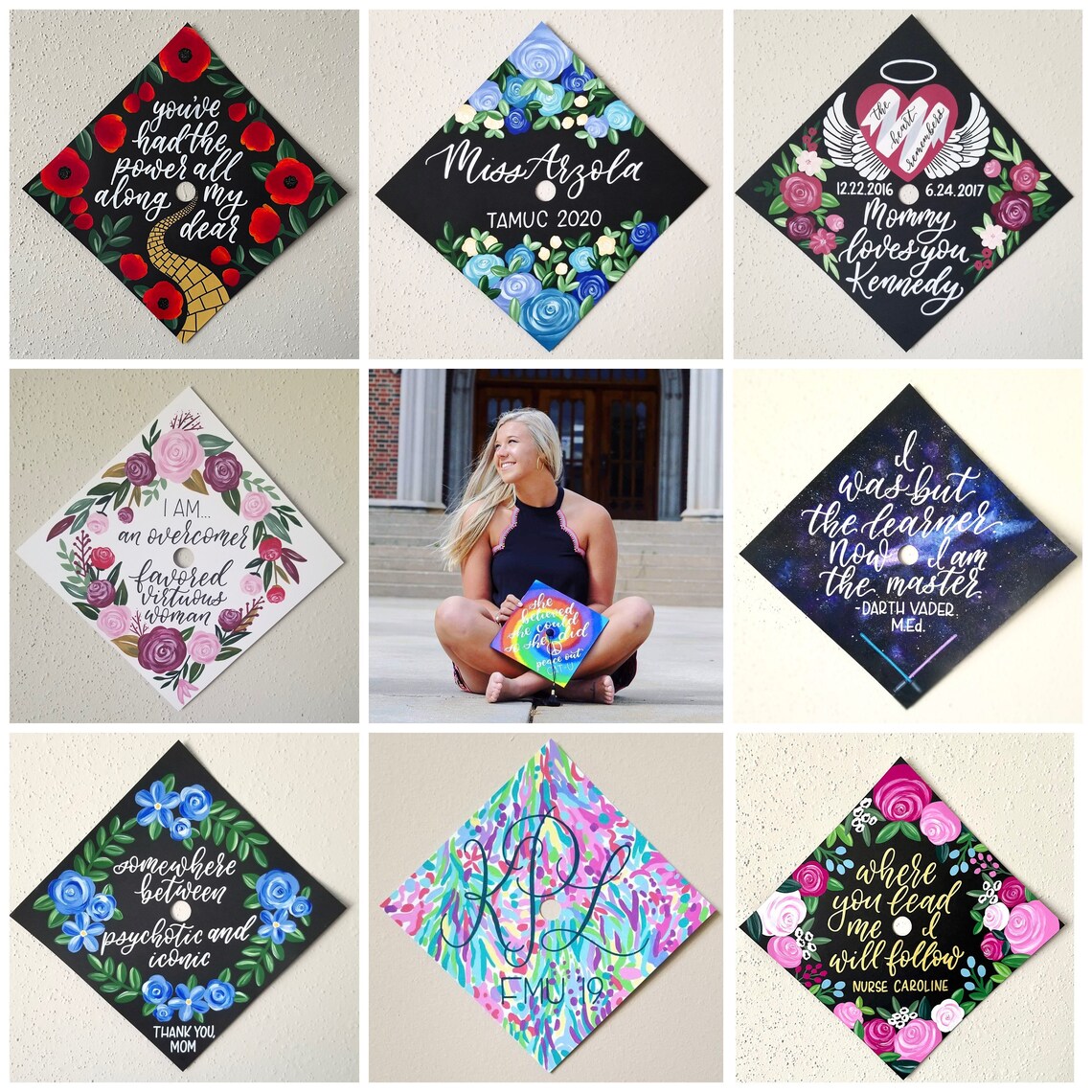 Custom Graduation Cap Hand-painted Graduation Cap - Etsy