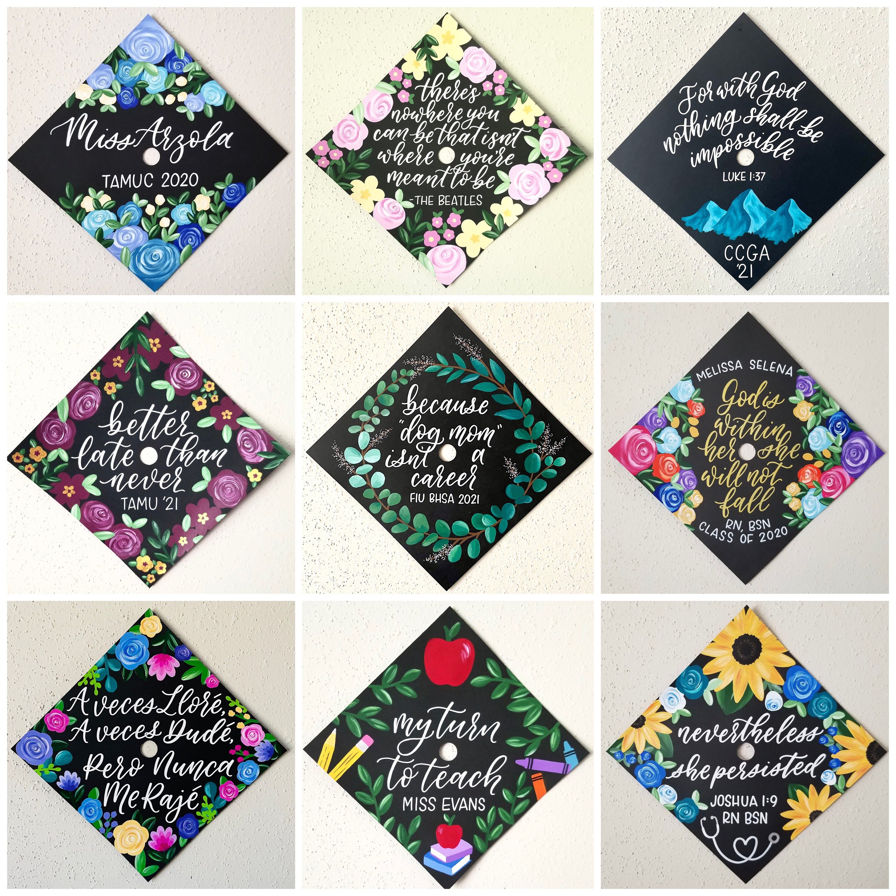 Custom Graduation Cap Hand-painted Graduation Cap - Etsy