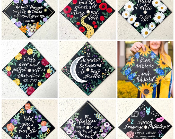 Custom Graduation Cap | Hand-painted Graduation Cap | Graduation Cap ...