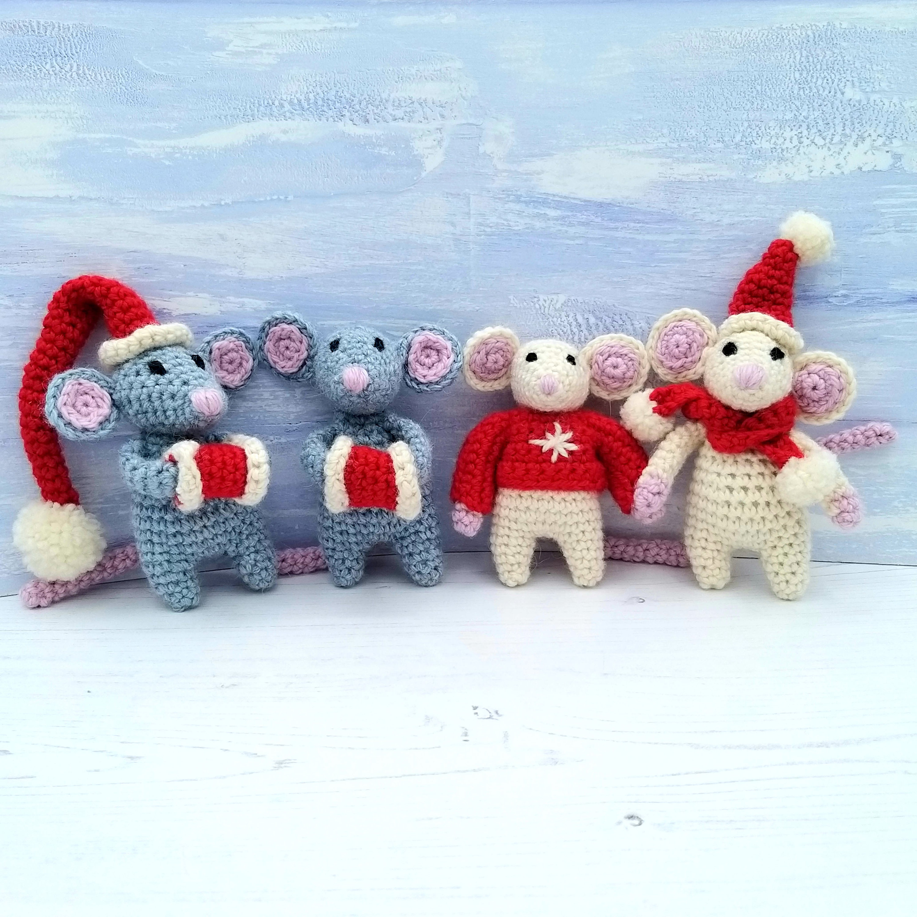 Christmas Mice Crochet Pattern Cute Mouse Pattern PDF - Etsy UK