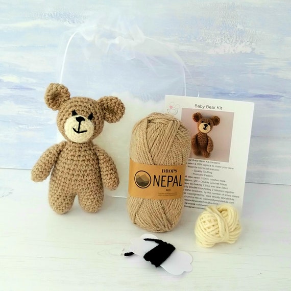 Crochet Kit Baby Bear Crochet Kit Amigurumi Teddy Bear | Etsy