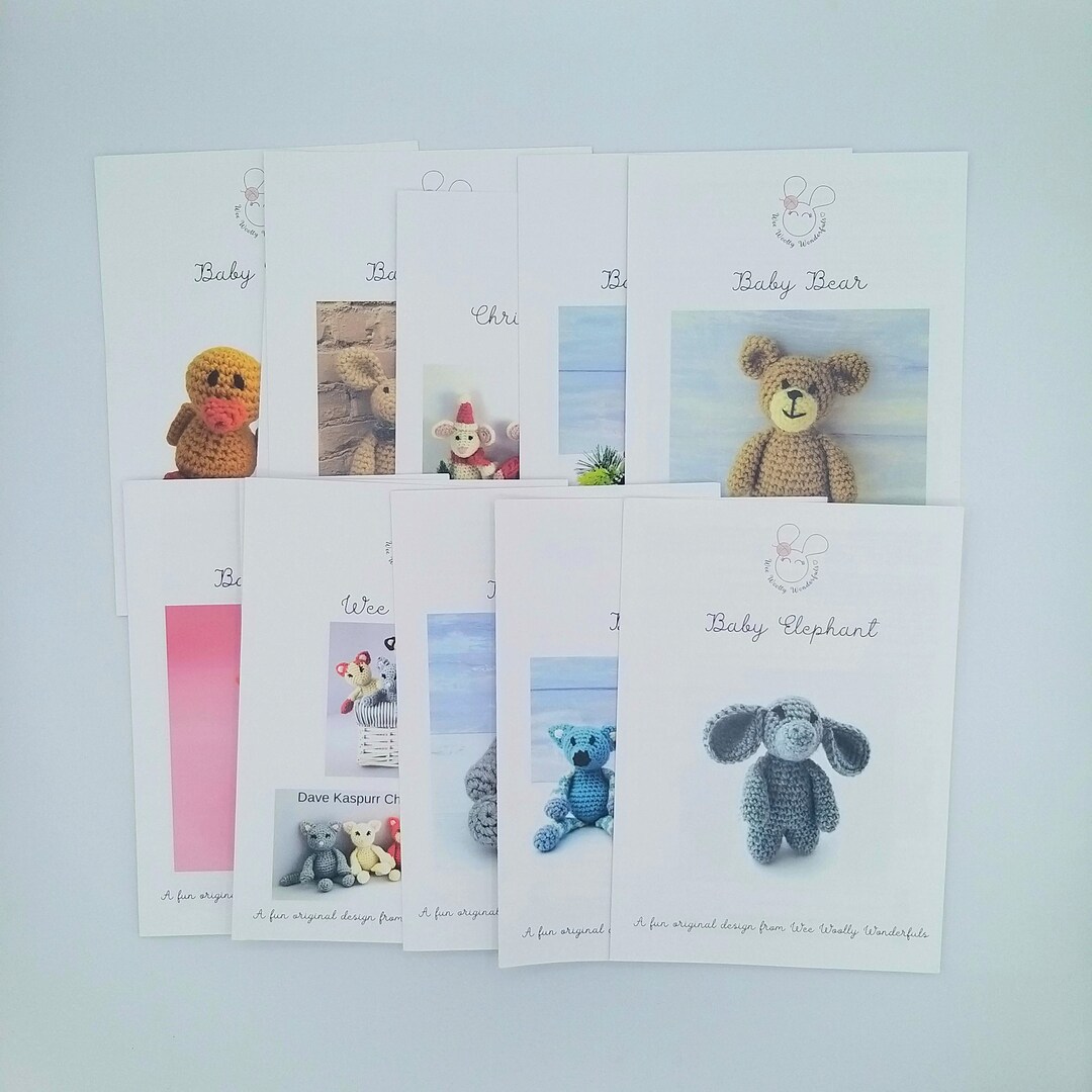 Printed Crochet Amigurumi Baby Animal Patterns - Etsy