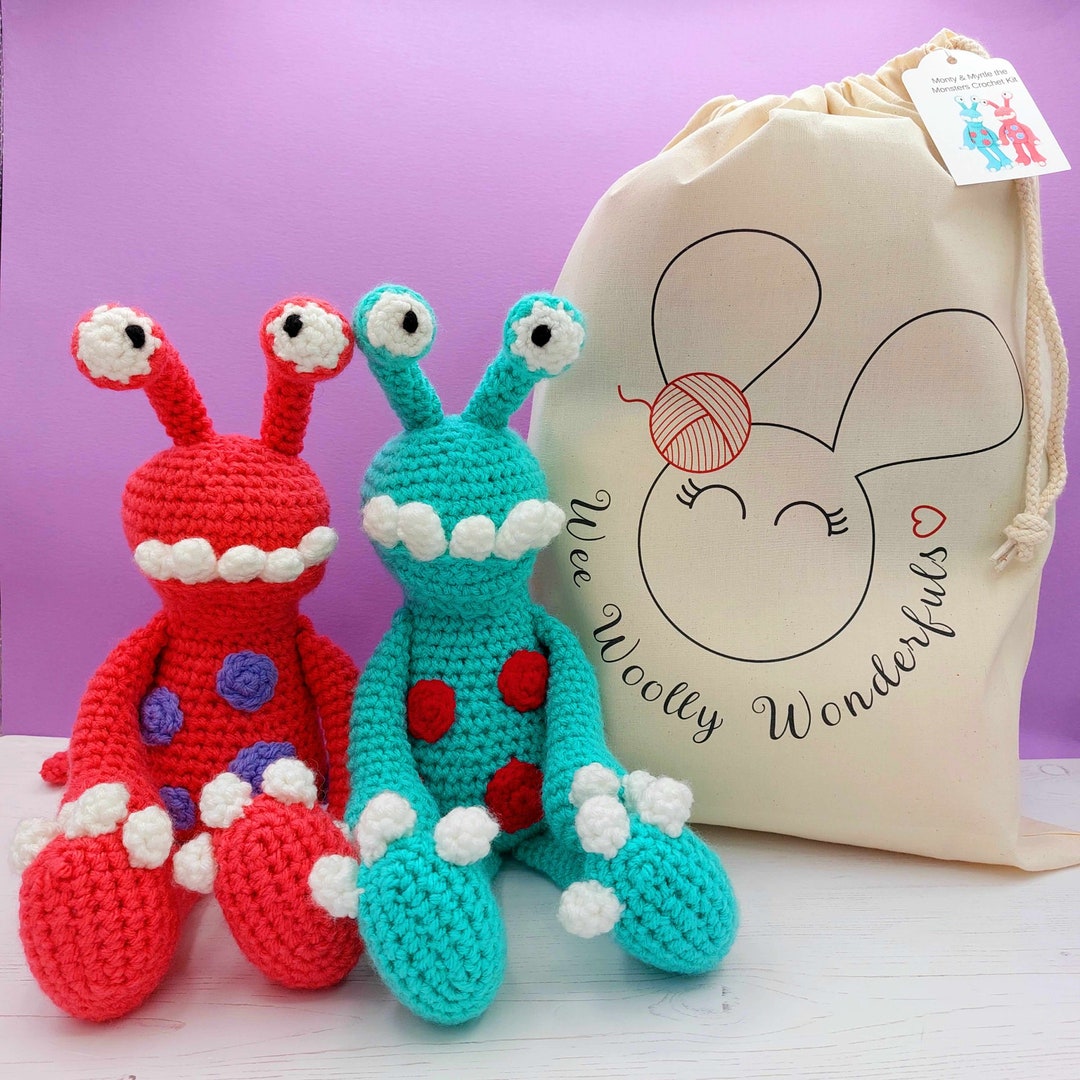 Monty & Myrtle the Monsters Crochet Kit - Etsy