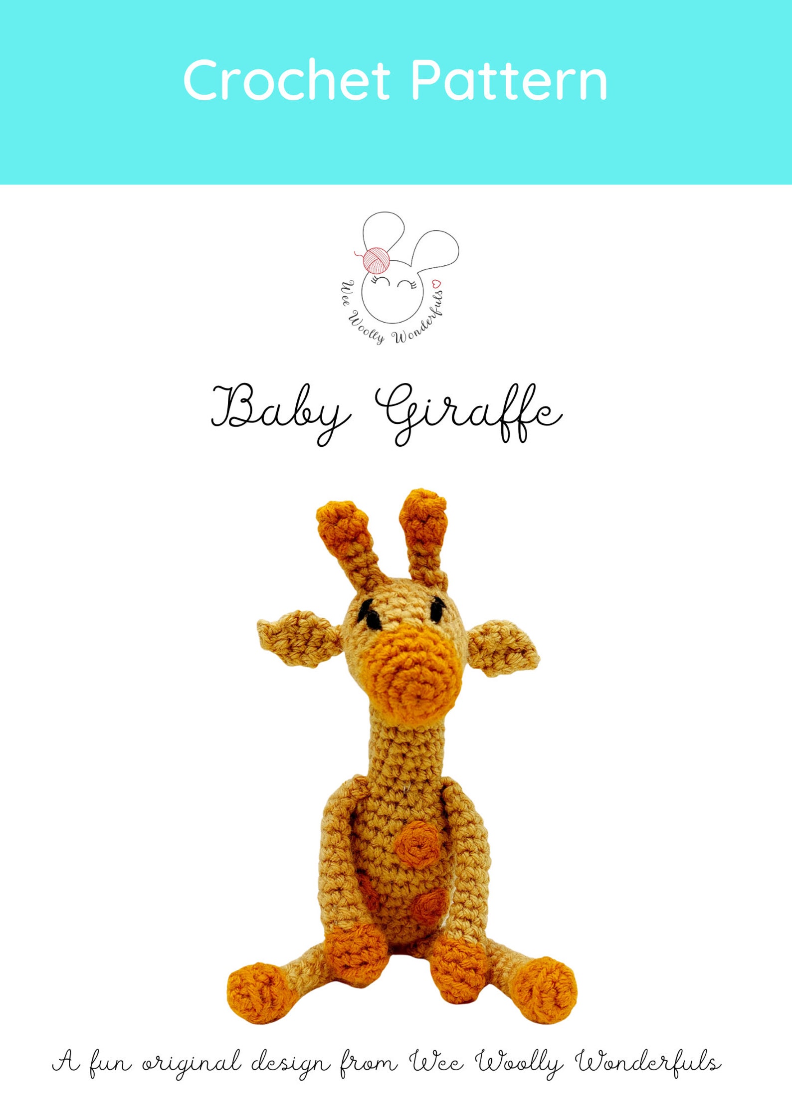 Giraffe Crochet Pattern - Cute Baby Giraffe Pattern PDF Download - Etsy