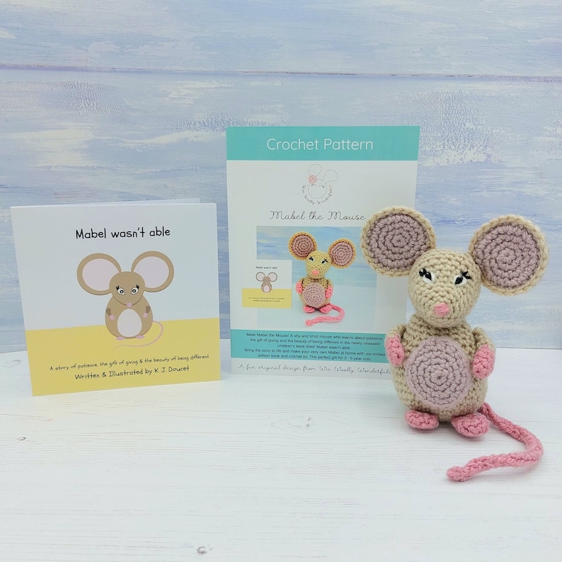 Mabel the Mouse Crochet Kit, Pattern and Book Bundles - Children's Book ...