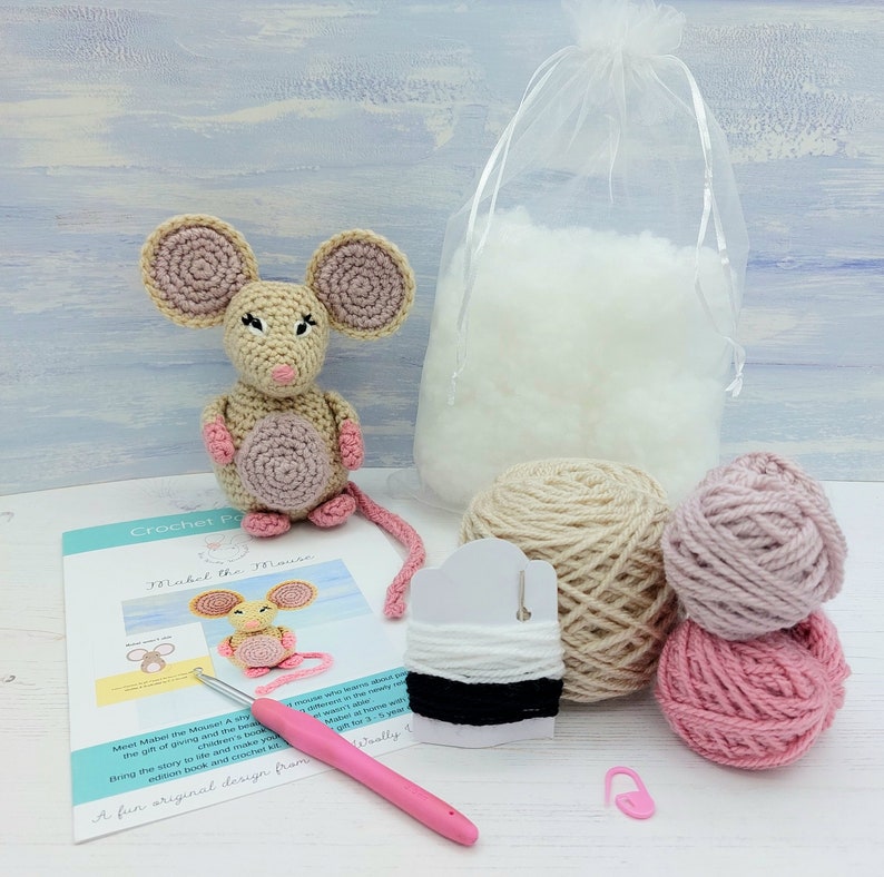 Mabel the Mouse Crochet Kit, Pattern and Book Bundles - Children's Book ...