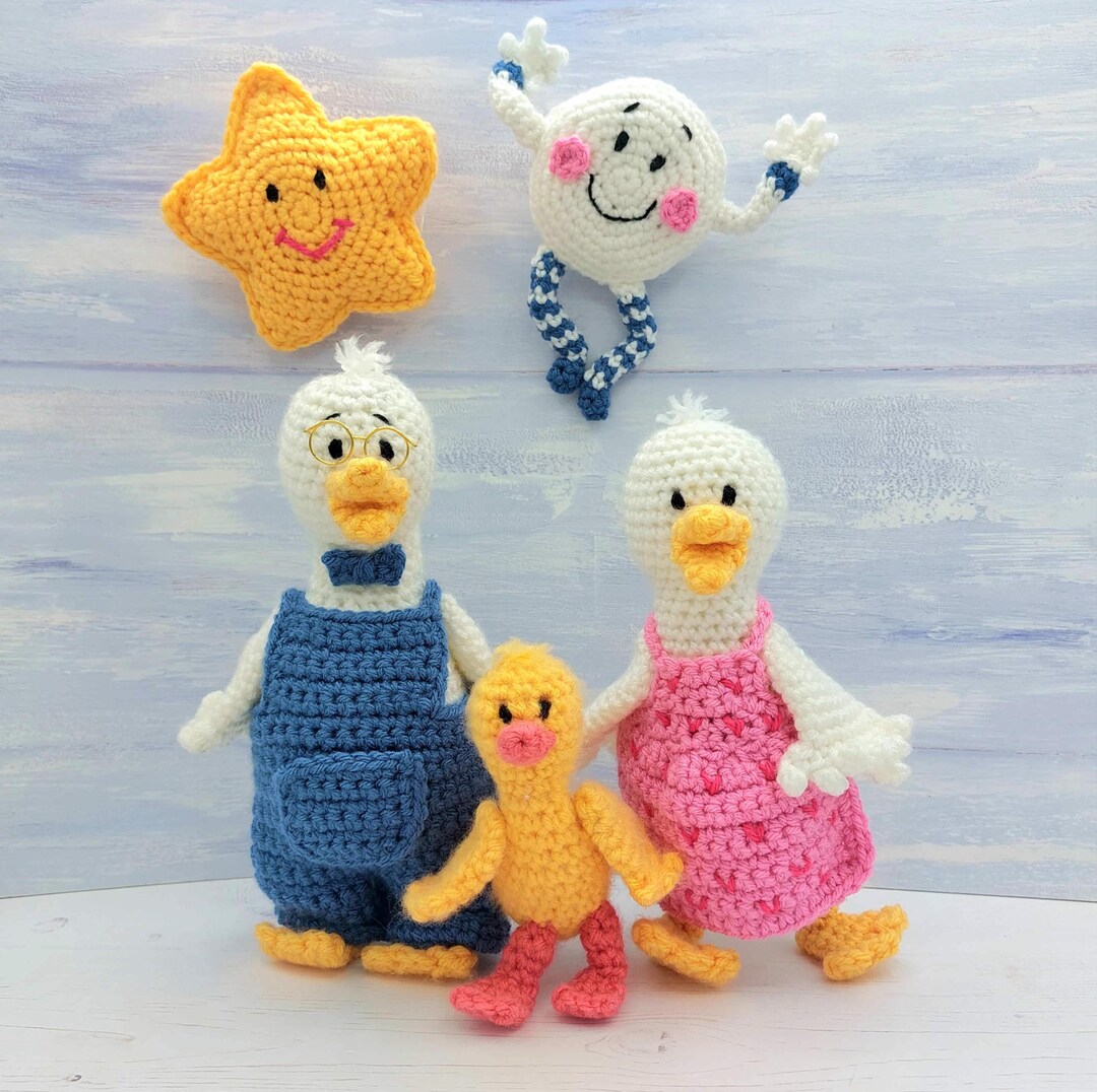 Splish, Splash, Puddles, Moon and Star Crochet Pattern - Cute Ducks ...