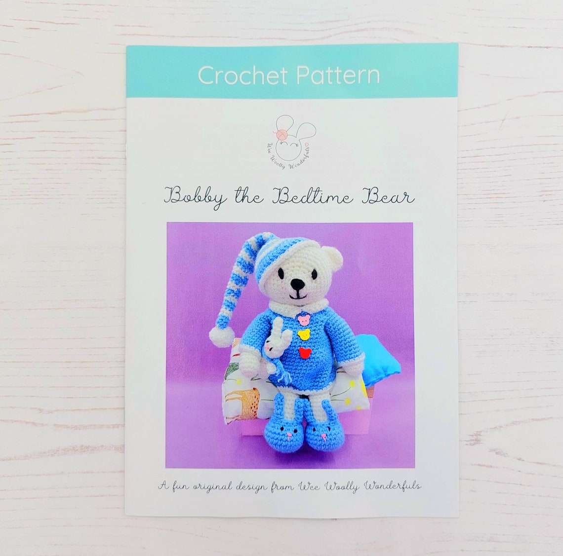Bobby the Bedtime Bear Crochet Pattern - Cute Bear Pattern Amigurumi ...