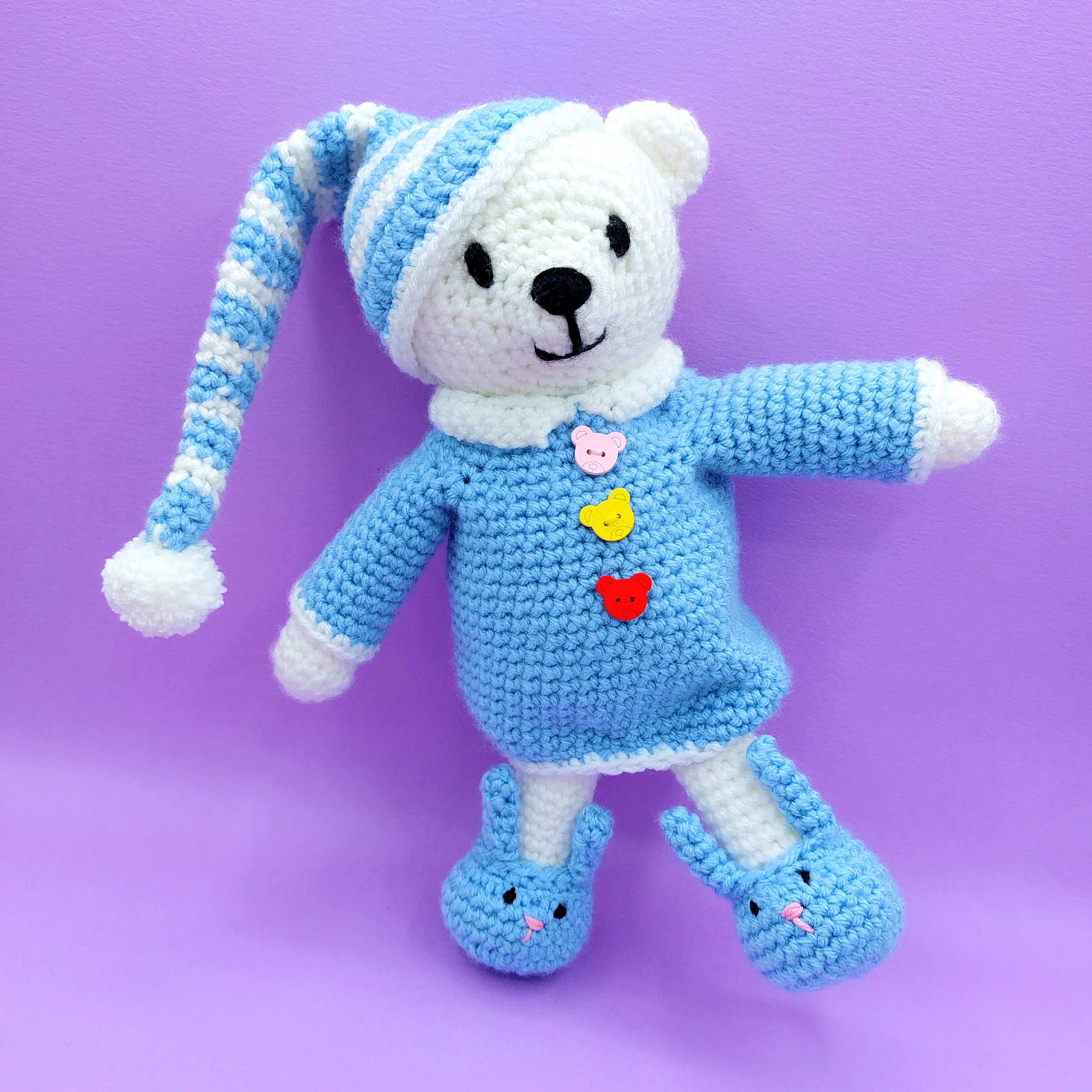 Bobby the Bedtime Bear Crochet Pattern - Cute Bear Pattern Amigurumi ...