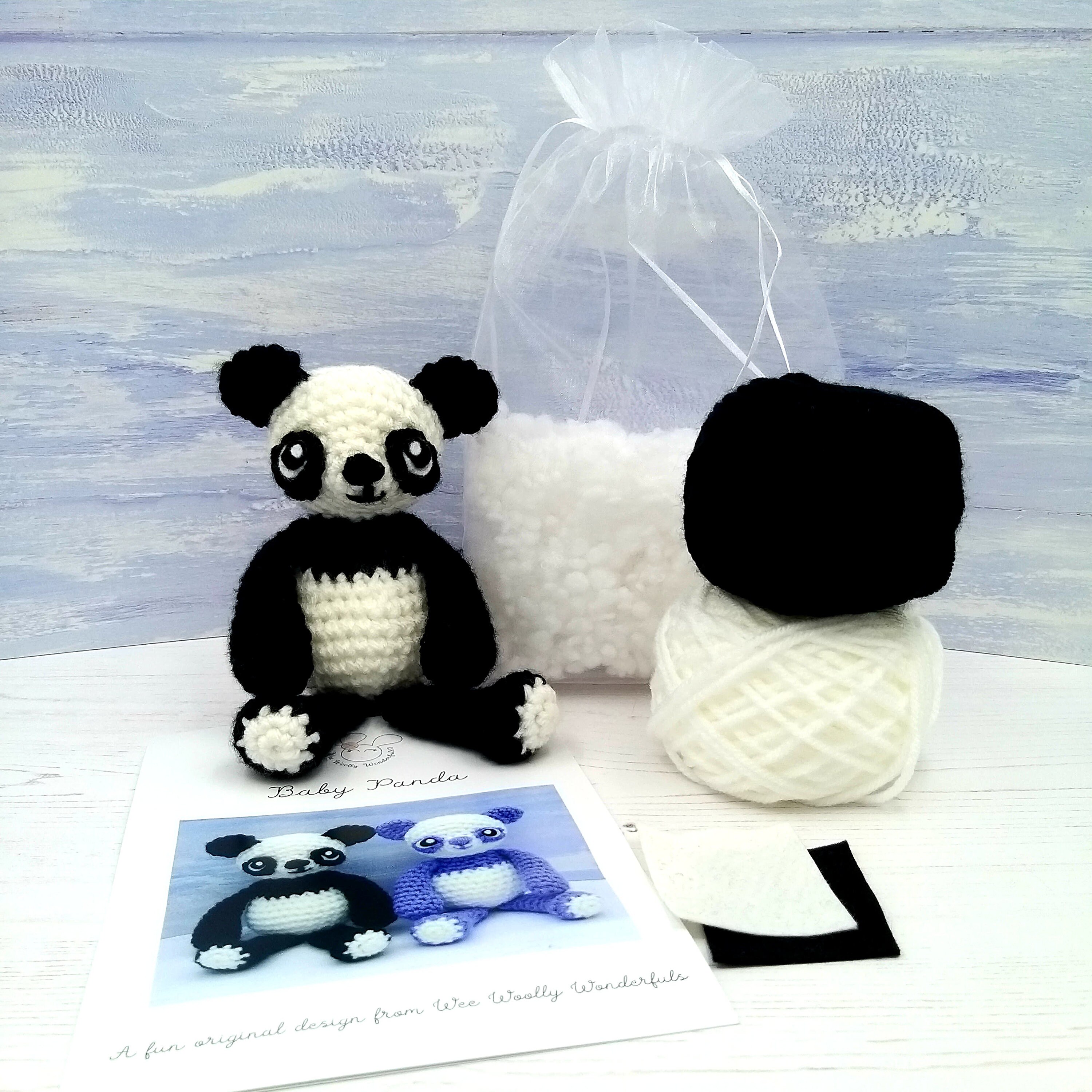 Crochet Kit - Baby Panda Crochet Kit - Amigurumi Panda Pattern - Etsy UK