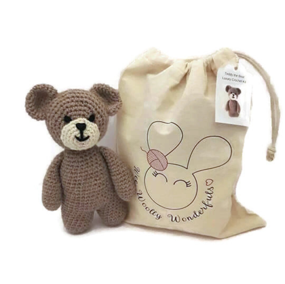 Teddy Bear Crochet Kit Complete Beginner Crochet Amigurumi - Etsy