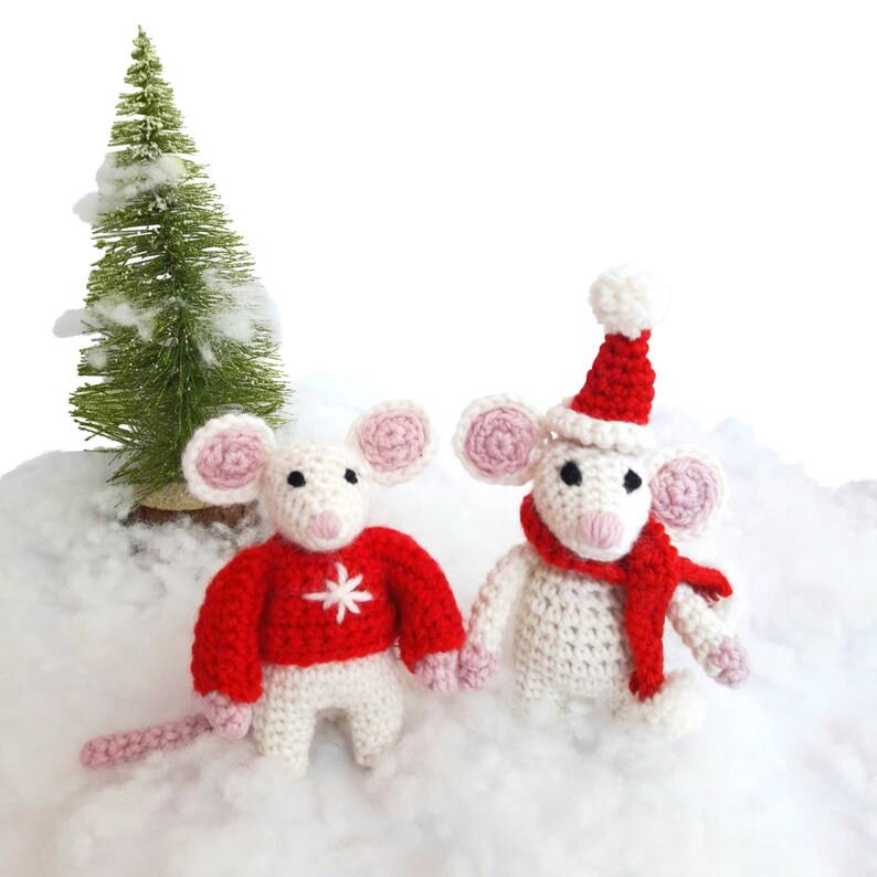 Christmas Mice Crochet Pattern Cute Mouse Pattern PDF - Etsy UK