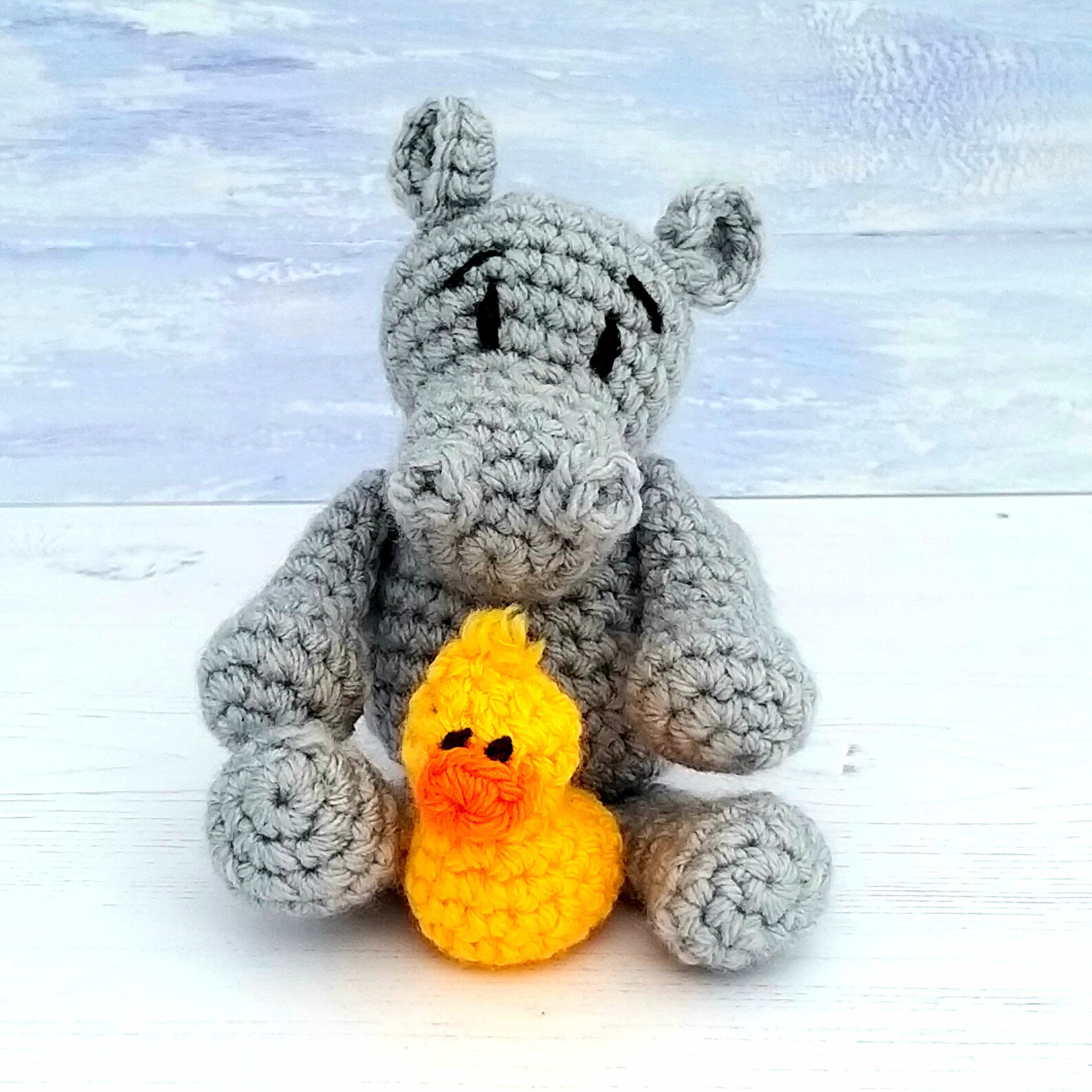 Baby Hippo Crochet Kit Amigurumi Kit Baby Hippo Crochet | Etsy