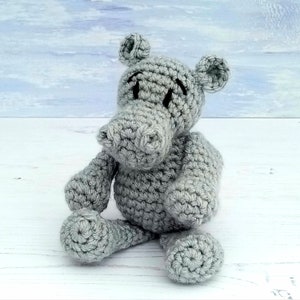 Baby Hippo Crochet Kit - Amigurumi Kit - Baby Hippo Crochet Pattern DIY ...