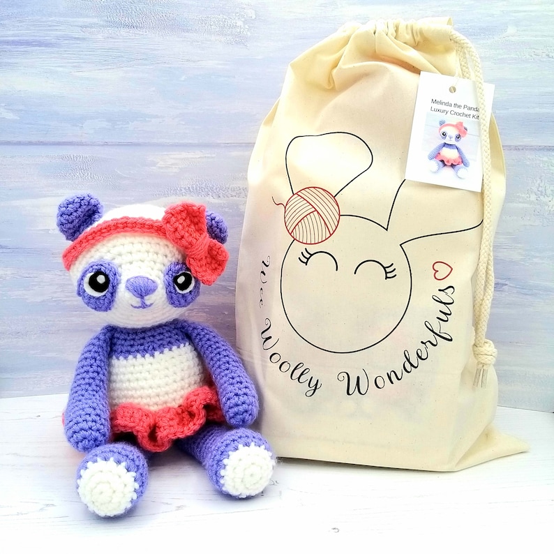 Crochet Kit Panda Luxury Crochet Craft Kit - Etsy