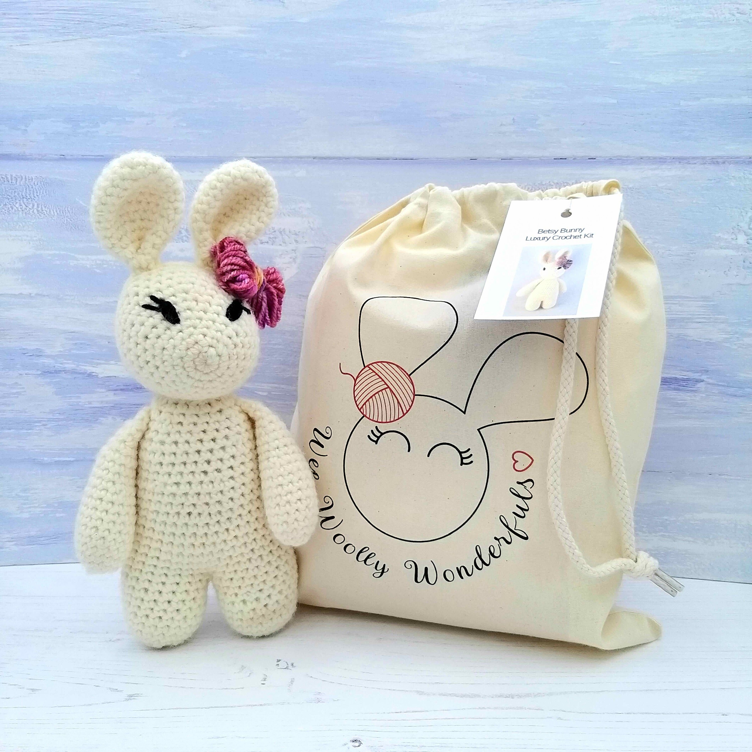 Crochet Kit Luxury Betsy Bunny Rabbit Beginner Kit Learn - Etsy UK
