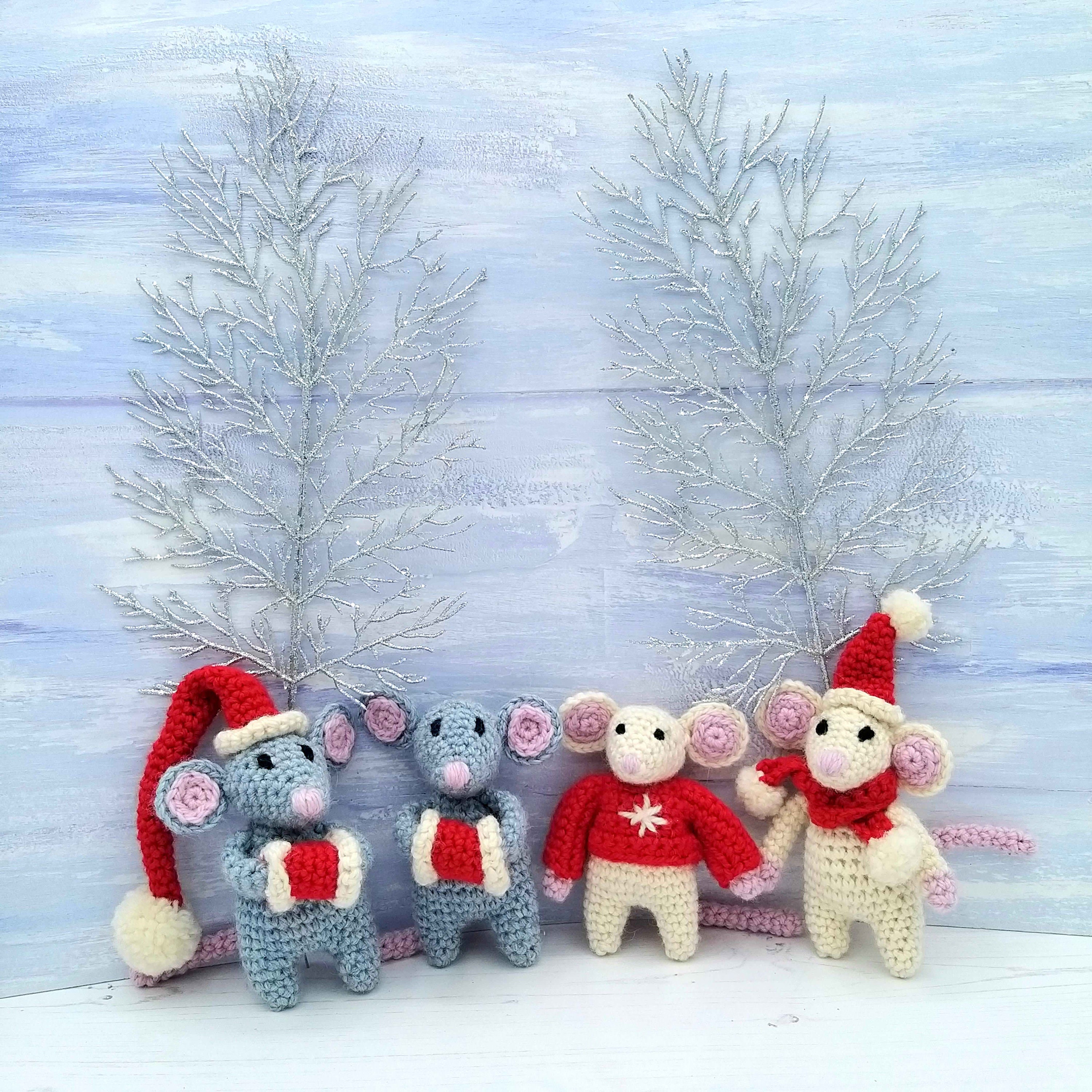 Christmas Mice Crochet Pattern Cute Mouse Pattern PDF - Etsy UK