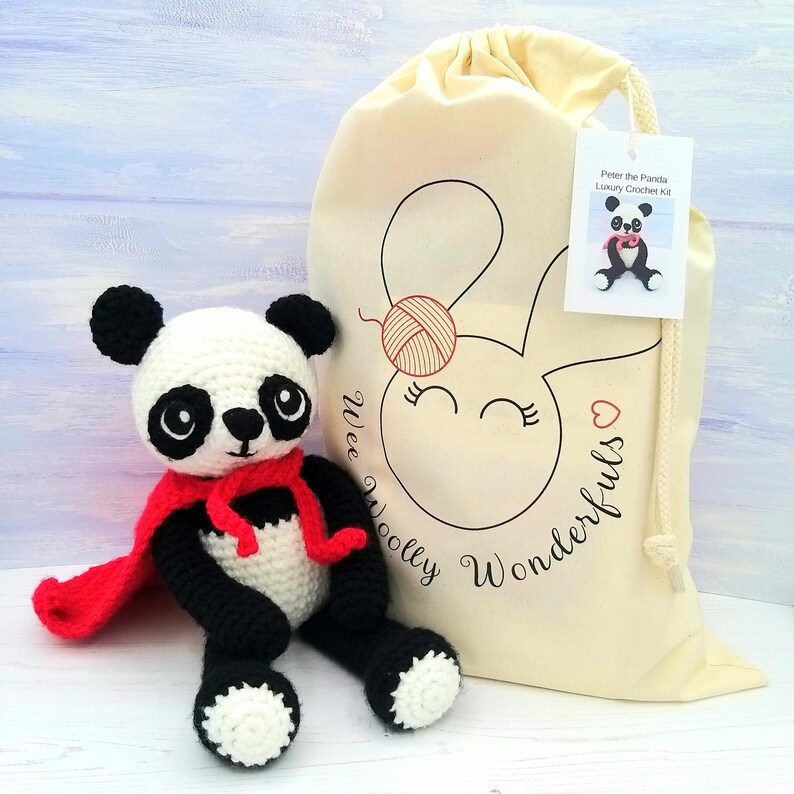 Crochet Kit Panda Luxury Crochet Craft Kit - Etsy