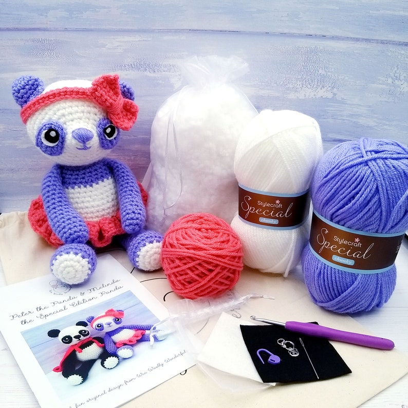 Crochet Kit Panda Luxury Crochet Craft Kit - Etsy