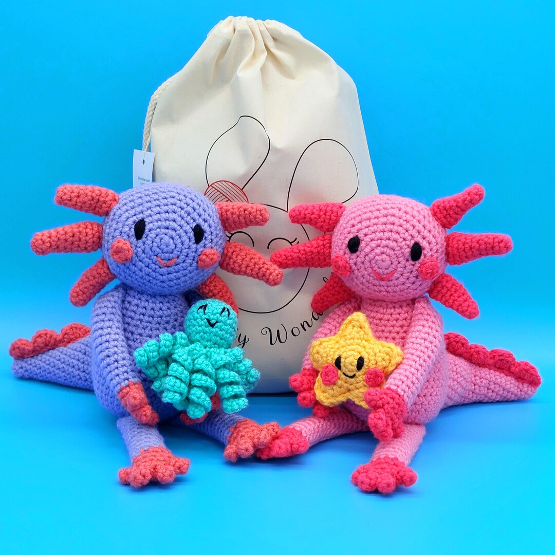 Axolotl Crochet Kit - Luxury Amigurumi DIY Craft Kit - Etsy