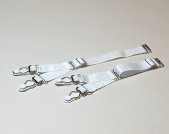 Detachable Suspenders Garters With Stockings Clips Satin | Etsy