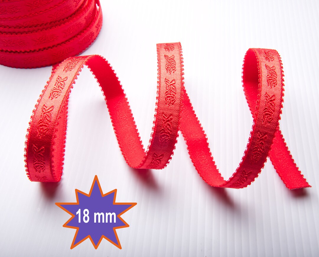 3/4" (18mm) Bra Decorative With Picot Edging Elastic - 18mm Decorative ...