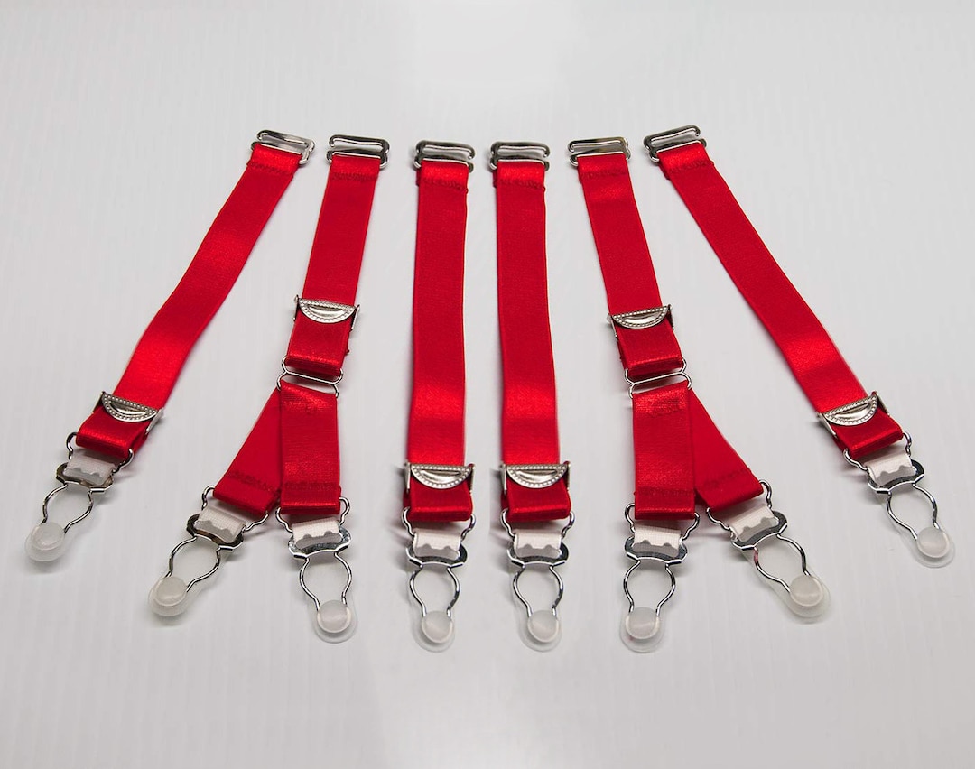 Detachable Garters Y Shape and I Shape With Stockings Clips, Set of 6 ...
