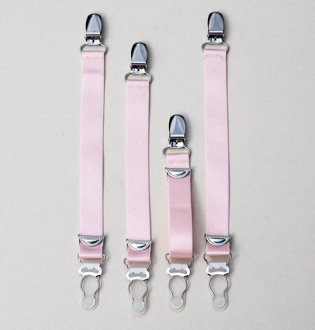Pink Stocking Suspenders: Detachable Garter Straps, Set of 4 - Etsy