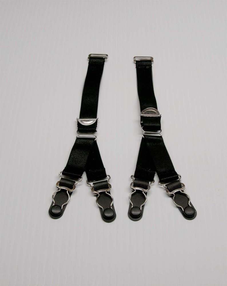 Detachable Satin Garters With Stocking Clips: Adjustable Y & I Shape - Etsy