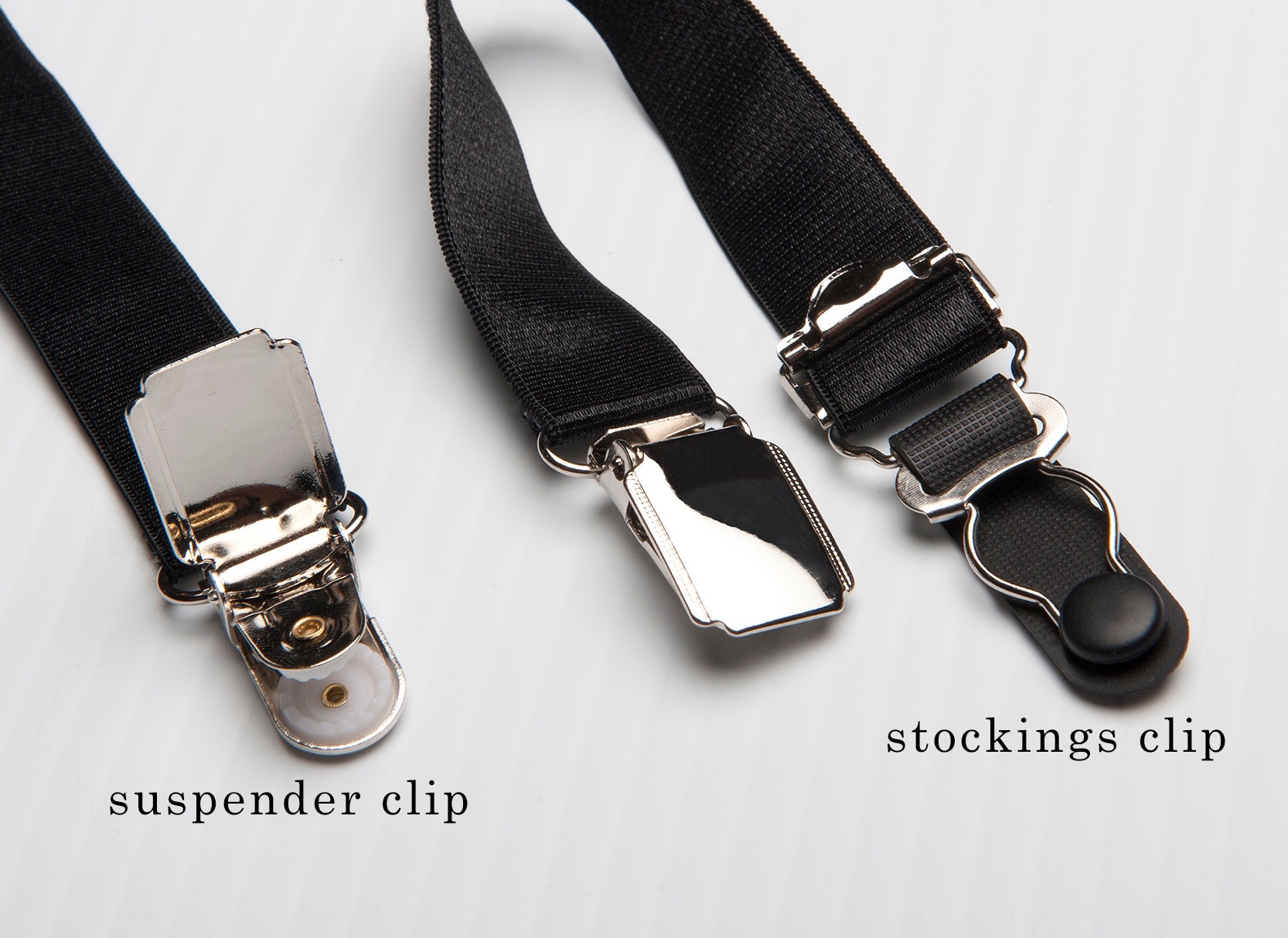 Detachable Suspenders, Set of 4, Stockings Clips, Garter Straps ...